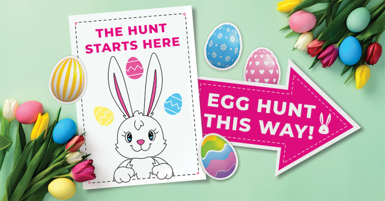 Printable Easter Egg Hunt | Easter Colouring Sheets