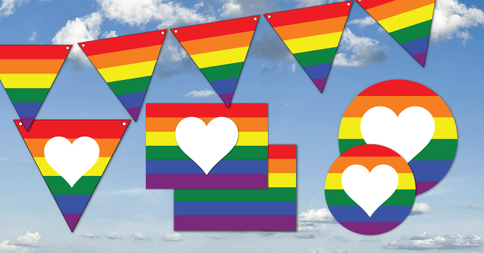 Free LGBTQ+ Pride Printable Decorations, Bunting & Posters